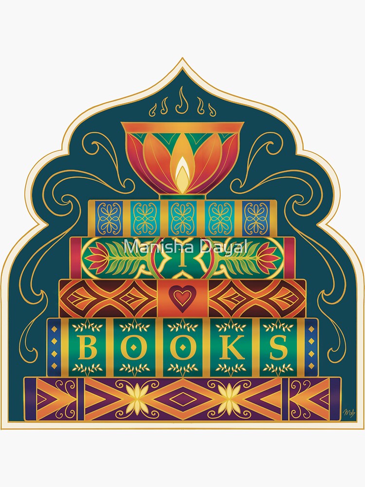 "I Love Books!" Sticker for Sale by ManishaDS | Redbubble