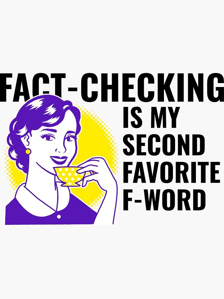 "Public Relations Fact Checking" Sticker for Sale by CJacobsDesigns ...