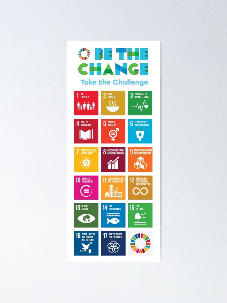 "Global Goals Poster | UN SDGs 2030 Poster | United Nations Sustainable ...