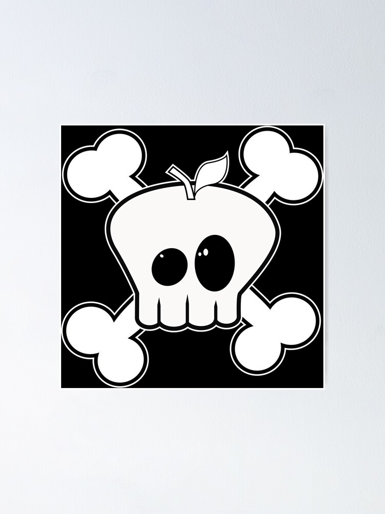 "Cute and Deadly Poison Apple Black & White" Poster for Sale by ...