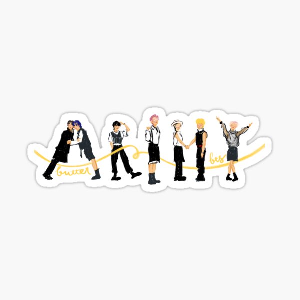 "Butter Army" Sticker for Sale by Dania-illust | Redbubble