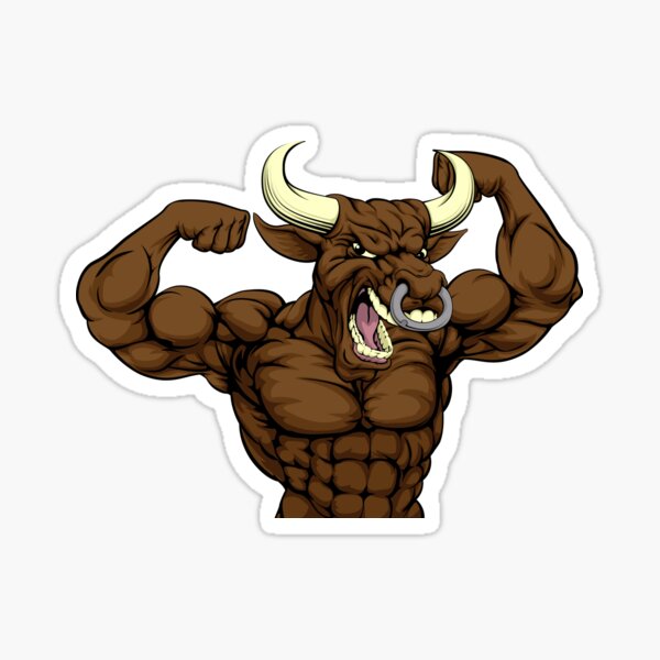 "Bull Gym design." Sticker for Sale by NewAgeyMkh | Redbubble