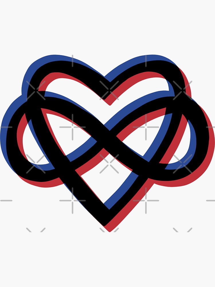 "Polyamory Infinity Heart Glitch" Sticker for Sale by manutz-itzanami ...