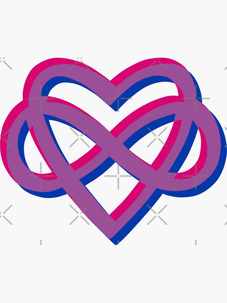 "Polyamory Infinity Heart Glitch (bisexual)" Sticker for Sale by manutz ...