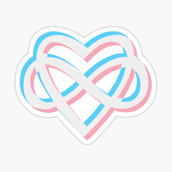 "Polyamory Infinity Heart Glitch (transgender)" Sticker for Sale by ...