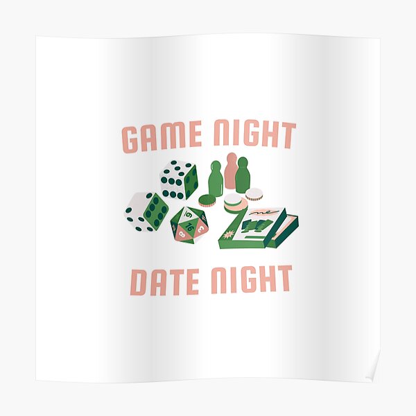 "Game Night Date Night - Dice Board Game " Poster by Koiboi11 | Redbubble