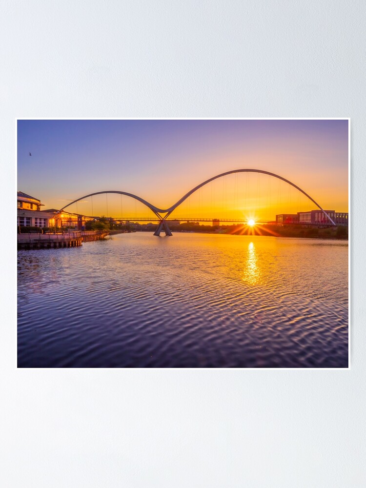 "Infinity Bridge Sunset, Stockton-on-Tees" Poster for Sale by juneross ...