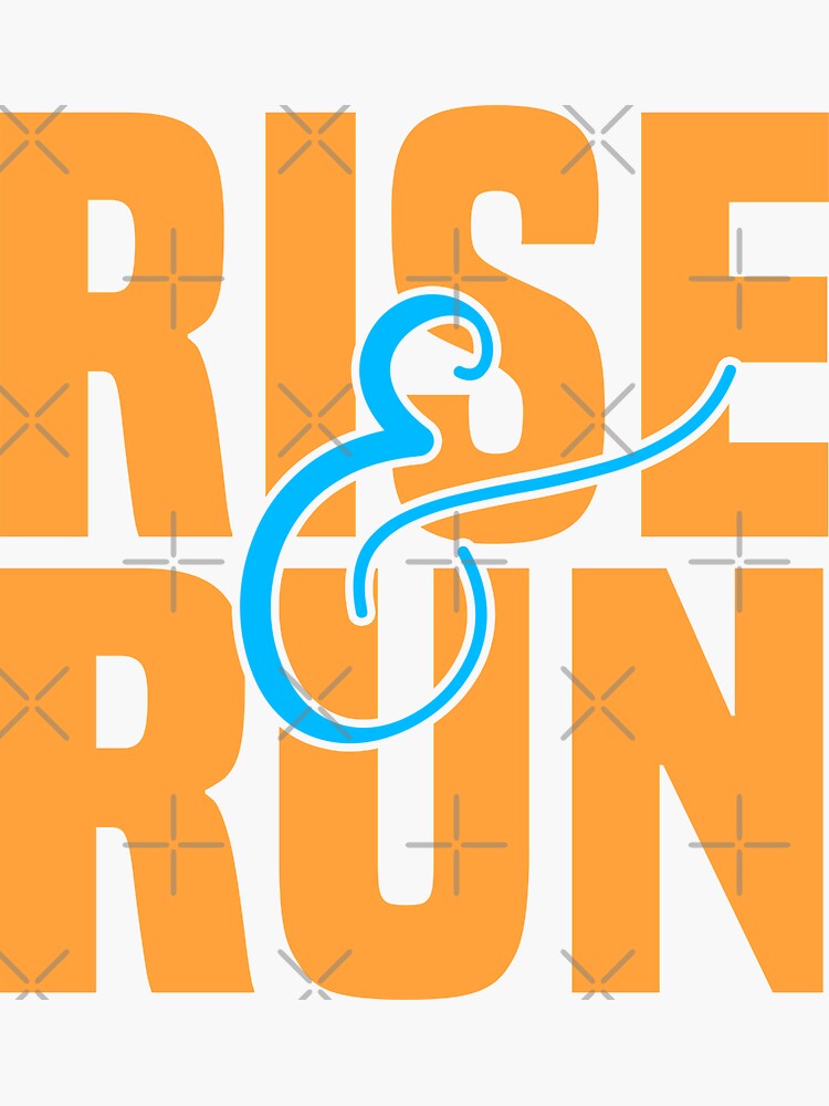 "Rise and Run - Runner Athlete" Sticker for Sale by cannevas | Redbubble
