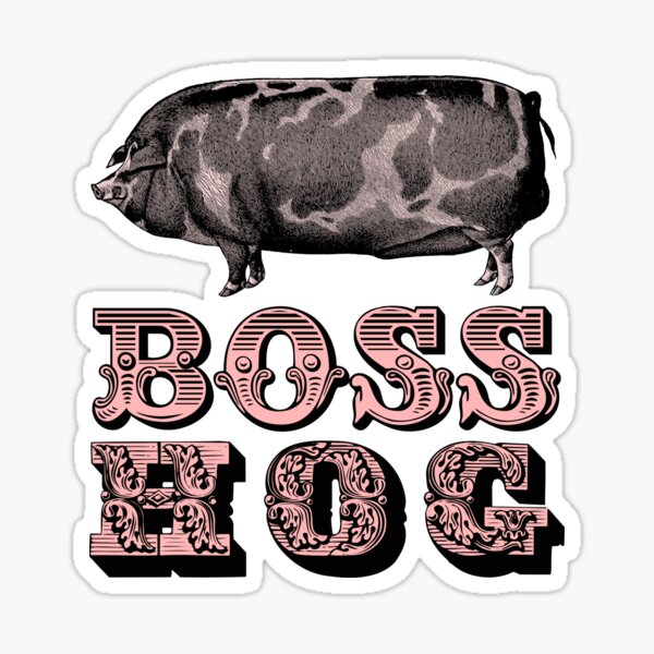 "Boss Hog" Sticker by Joepokes | Redbubble