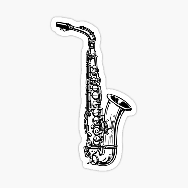 "Saxophone" Sticker for Sale by SkyAfterDusk | Redbubble