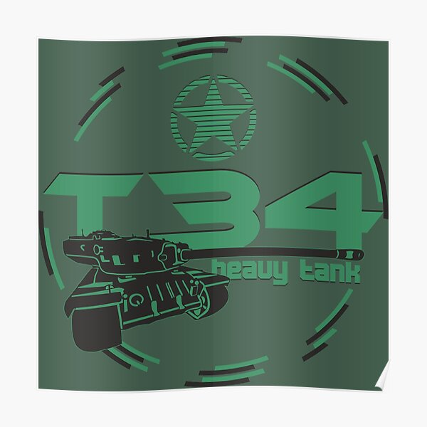 "T34 US heavy tank" Poster for Sale by FAawRay | Redbubble