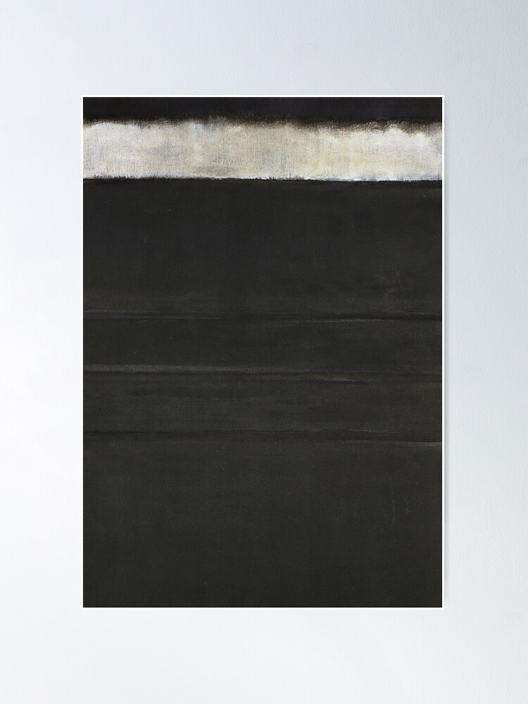 "Mark Rothko Painting Style Art Dark Black White #1" Poster for Sale by ...