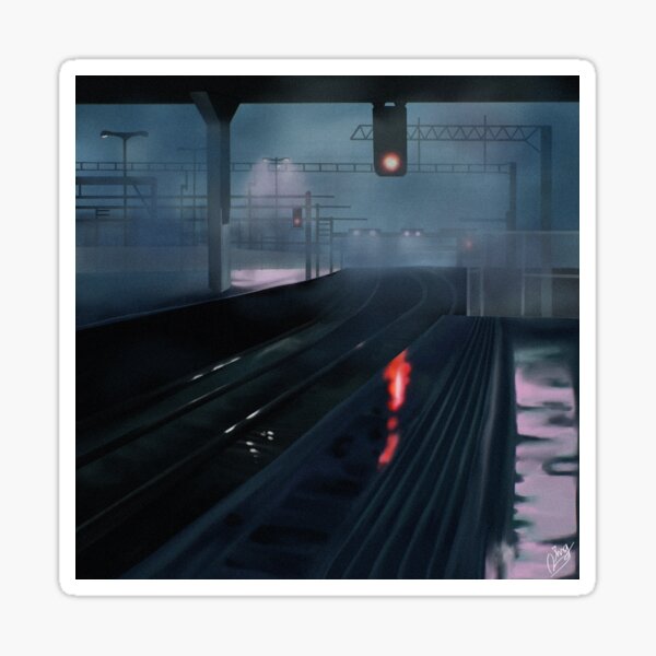 "Train station" Sticker for Sale by JingYangarts | Redbubble