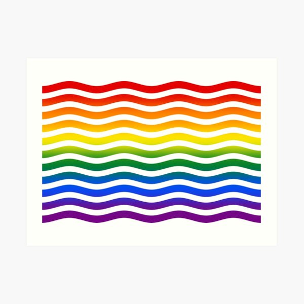 "LGBTQ+ Pride Rainbow Waves" Art Print for Sale by Itsago | Redbubble
