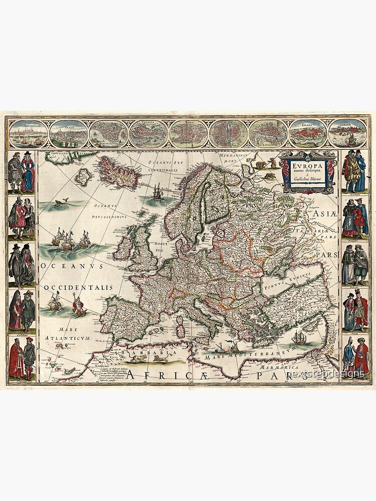 Europe Map, 1640 by Willem Blaeu Premium Matte Vertical Poster sold by Imdad Hussain | SKU ...