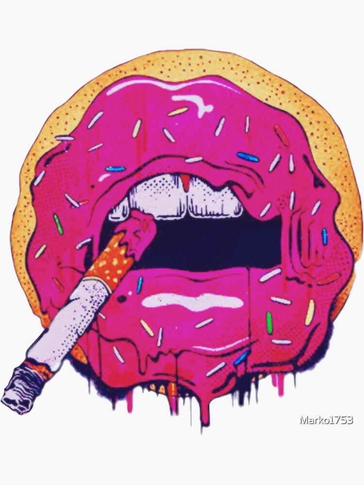 "Dripping Donut" Sticker for Sale by Marko1753 | Redbubble
