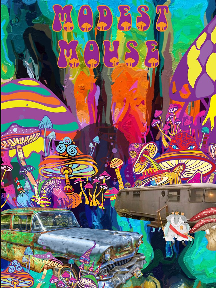 "Modest Mouse Psychedelic Design" T-shirt for Sale by psychedelicnerd ...