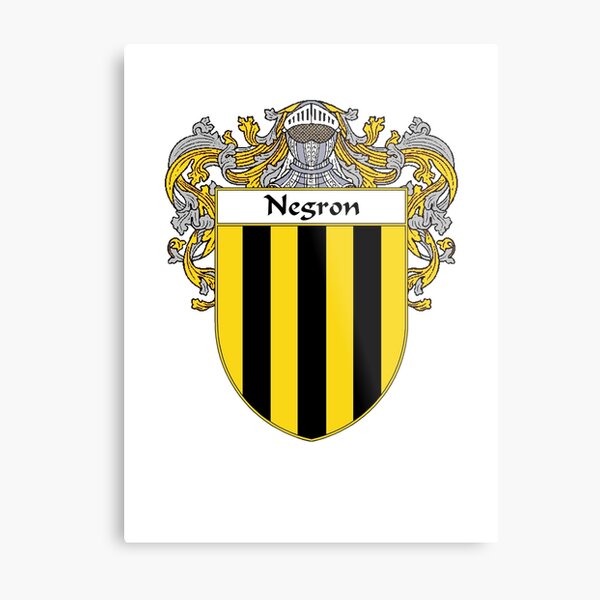 "Negron Coat of Arms/Family Crest" Metal Print for Sale by ...