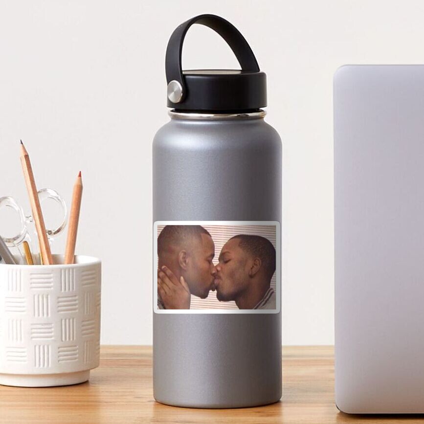 "Two "Fellas" Kissing" Sticker for Sale by GNART | Redbubble