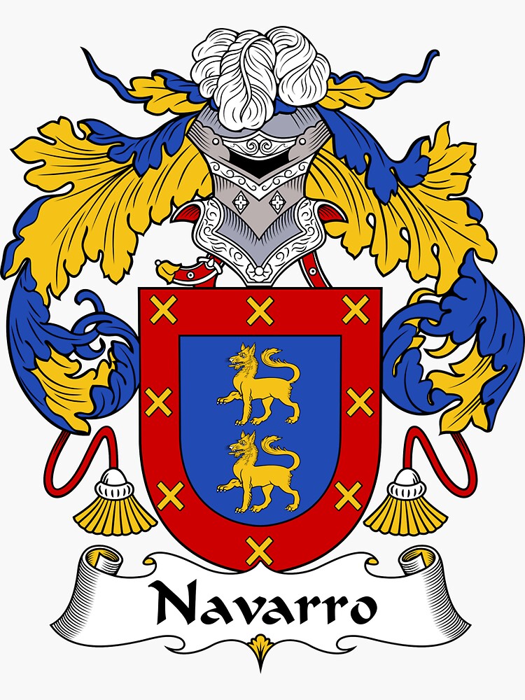 Pegatina «Escudo de armas / cresta de la familia de Navarro» de ...