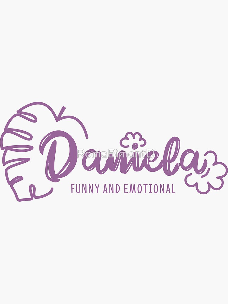 "Daniela, name in color" Sticker for Sale by RomaBimontD | Redbubble