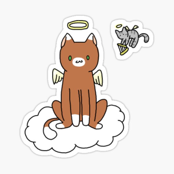 "Angel Meow and her Little Harpy" Sticker for Sale by theAliCat | Redbubble