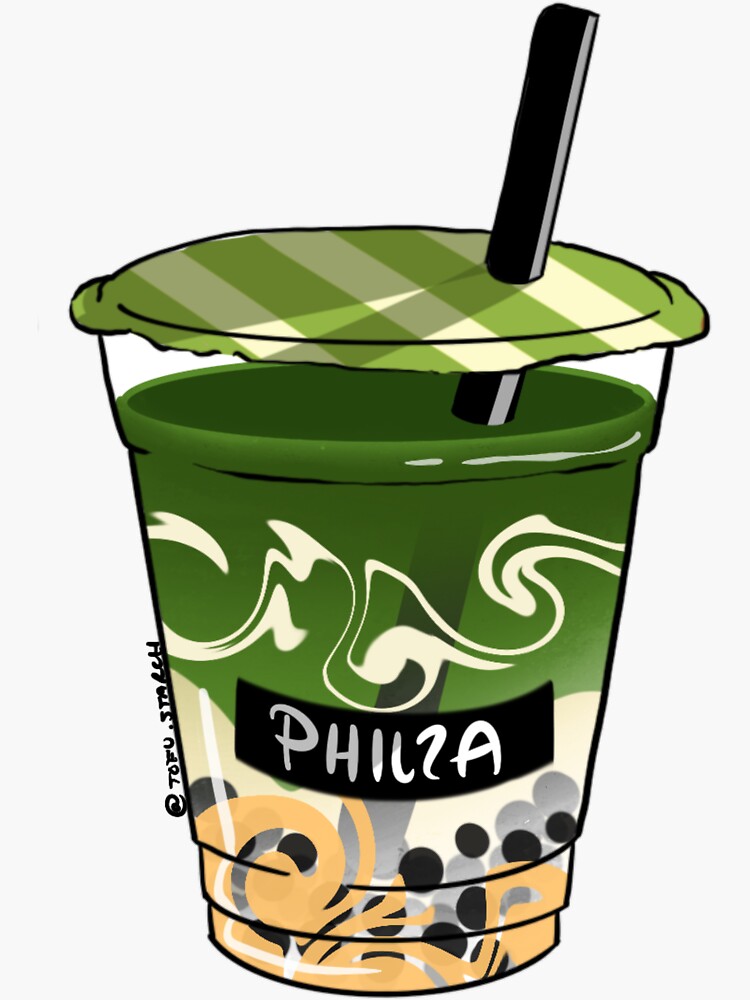 "Philza Minecraft Bubble Tea Large " Sticker for Sale by TofuStarch ...