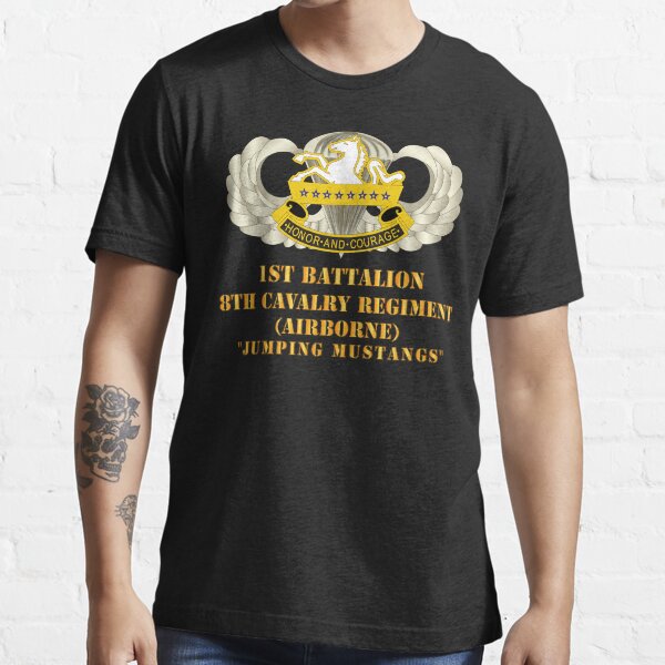 "Army - 1st Bn, 8th Cav (ABN) Jumping Mustangs" T-shirt for Sale by ...