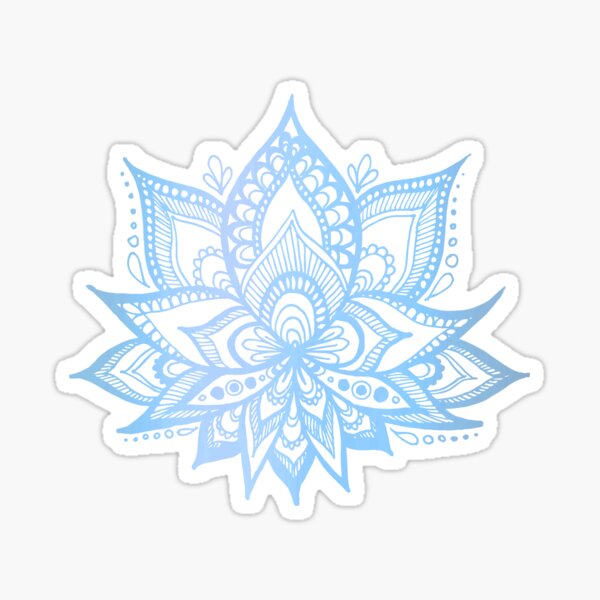 "Blue Lotus Flower" Sticker for Sale by julieerindesign | Redbubble