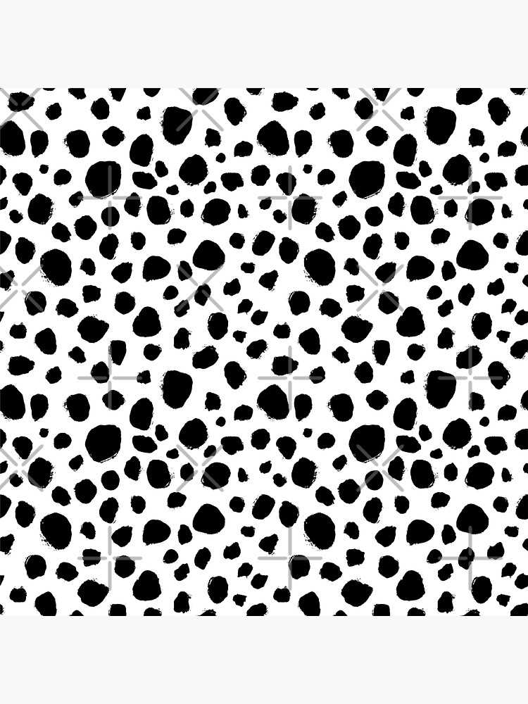 "Dalmatian Spots - Handmade Dots - Animal Print - Black and White ...