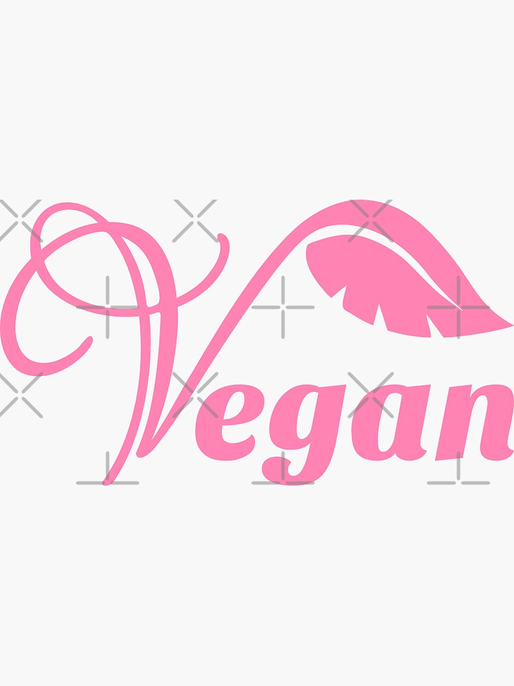 "Vegan Pink Logo" Sticker for Sale by limitlezz | Redbubble