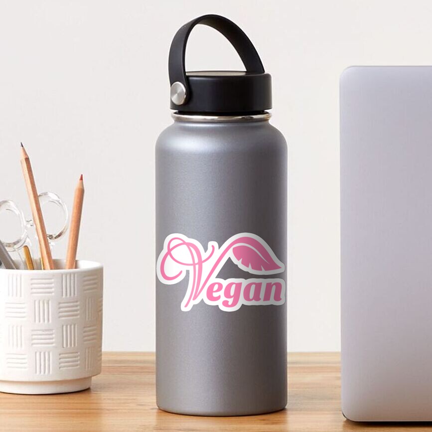"Vegan Pink Logo" Sticker for Sale by limitlezz | Redbubble