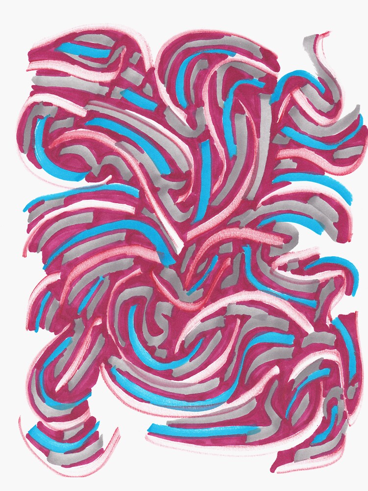 "Burgandy, blue and grey lines art design, abstract, hand drawn pattern ...