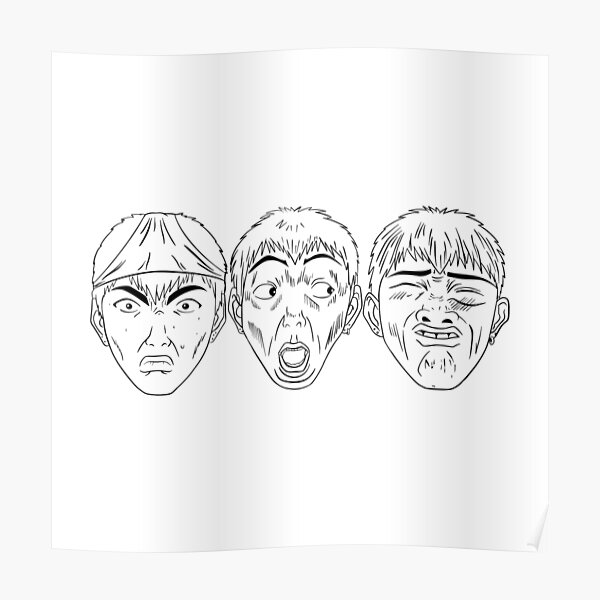 "GTO Onizuka funny faces T-shirts and Goodies!" Poster by Rimkidd ...