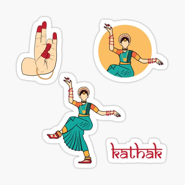 "Kathak Sticker Set" Sticker for Sale by m-oni14 | Redbubble