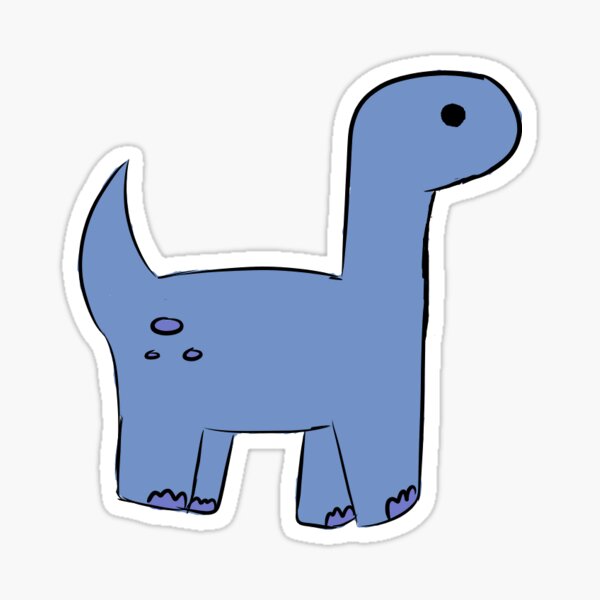 "Blue Dino" Sticker for Sale by L-Bruno | Redbubble