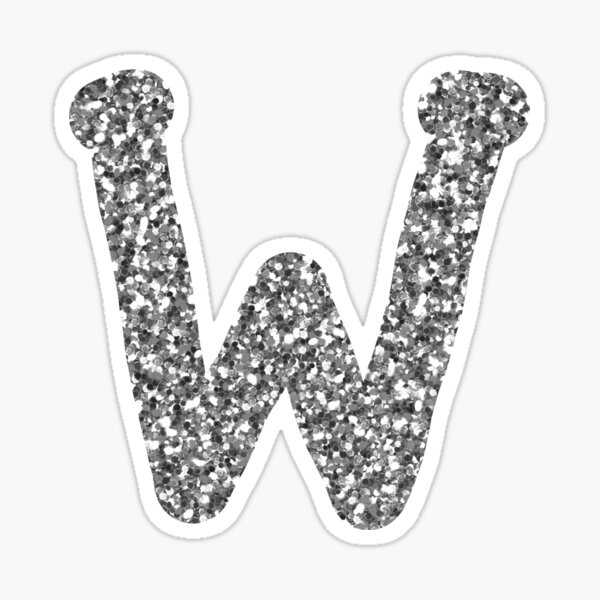 "Silver alphabet W" Sticker for Sale by HappyPrints ⭐⭐⭐⭐⭐ | Redbubble