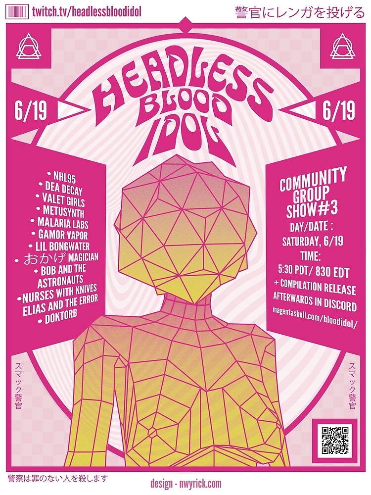 "Headless Blood Idol Poster #3" Poster for Sale by ndeenge | Redbubble