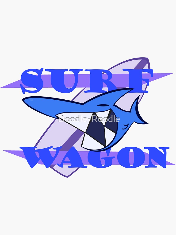 "Surf Wagon Decal" Sticker for Sale by Doodle-Roodle | Redbubble