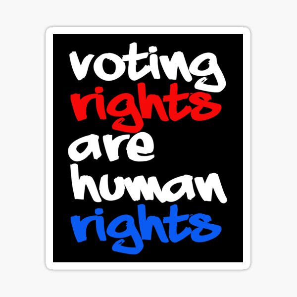 "Voting Rights are human Rights 2021" Sticker for Sale by Thelittlelord ...