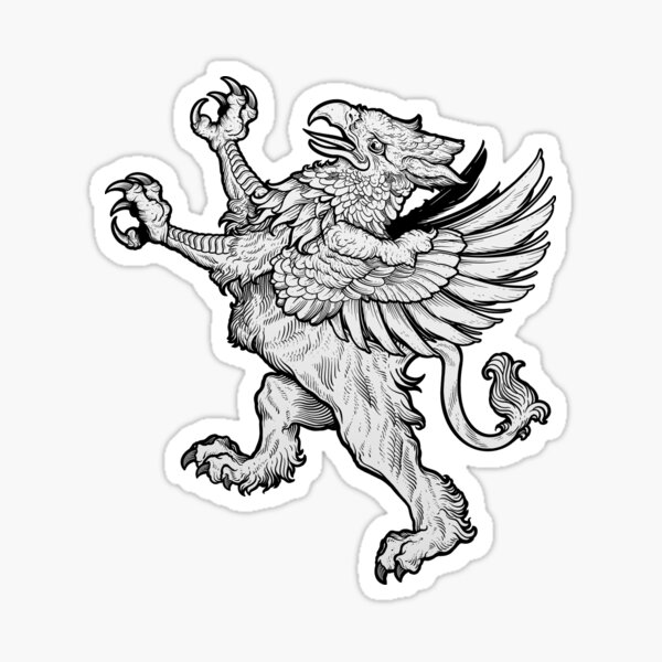 "Gryphon" Sticker for Sale by thebookofd | Redbubble