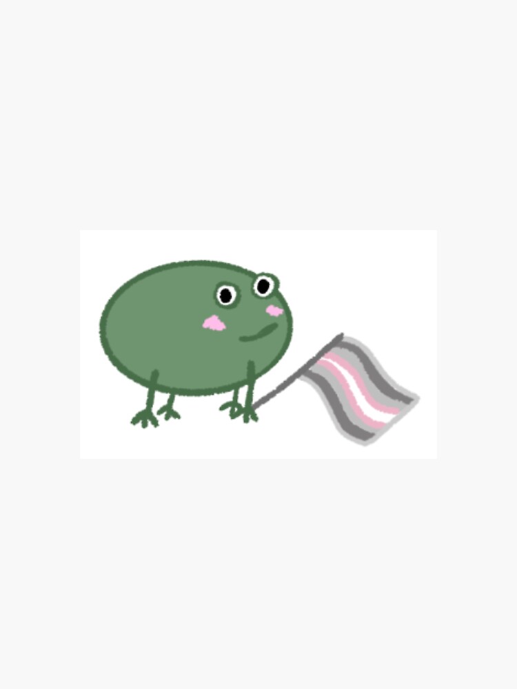 "Demi girl frog" Sticker for Sale by Lemon-drops-art | Redbubble