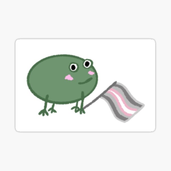 "Demi girl frog" Sticker for Sale by Lemon-drops-art | Redbubble