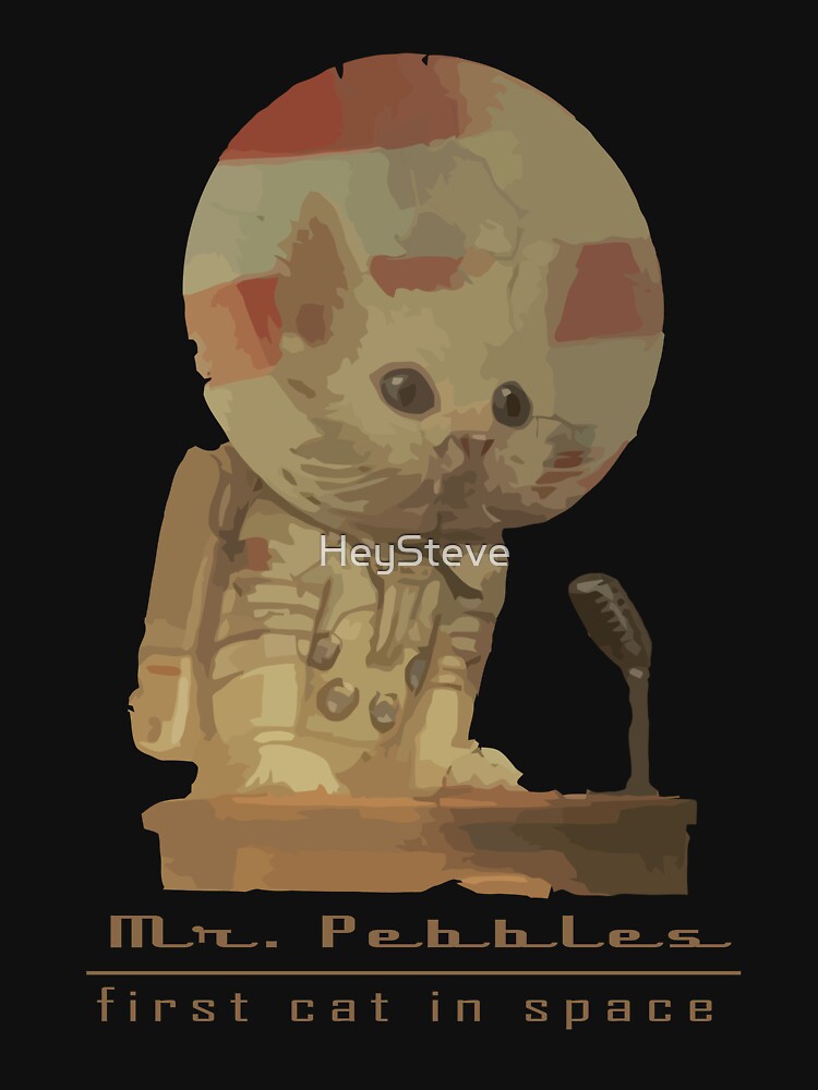 "Mr. Pebbles - The first cat in space!" T-shirt for Sale by HeySteve ...