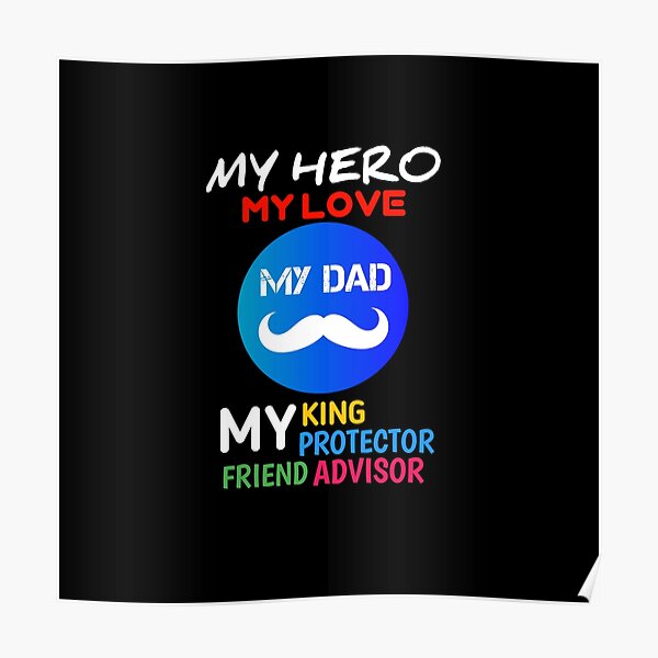 Póster « Mi papá mi héroe, amigo, protector Regalo del día del padre ...