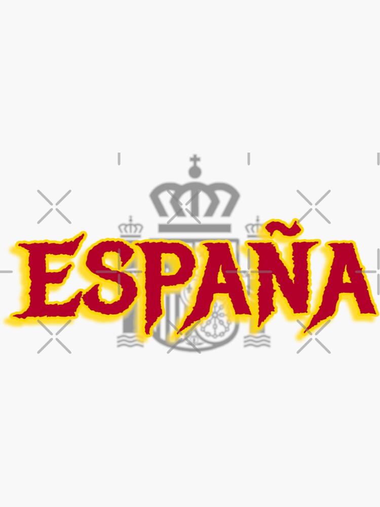 "Spain euro football logo" Sticker for Sale by Crazydonkey | Redbubble