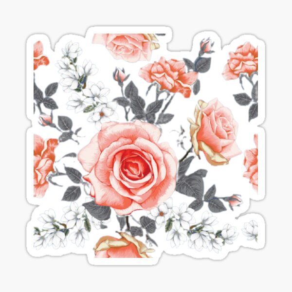 "Rose Design" Sticker for Sale by nescaritan24 | Redbubble