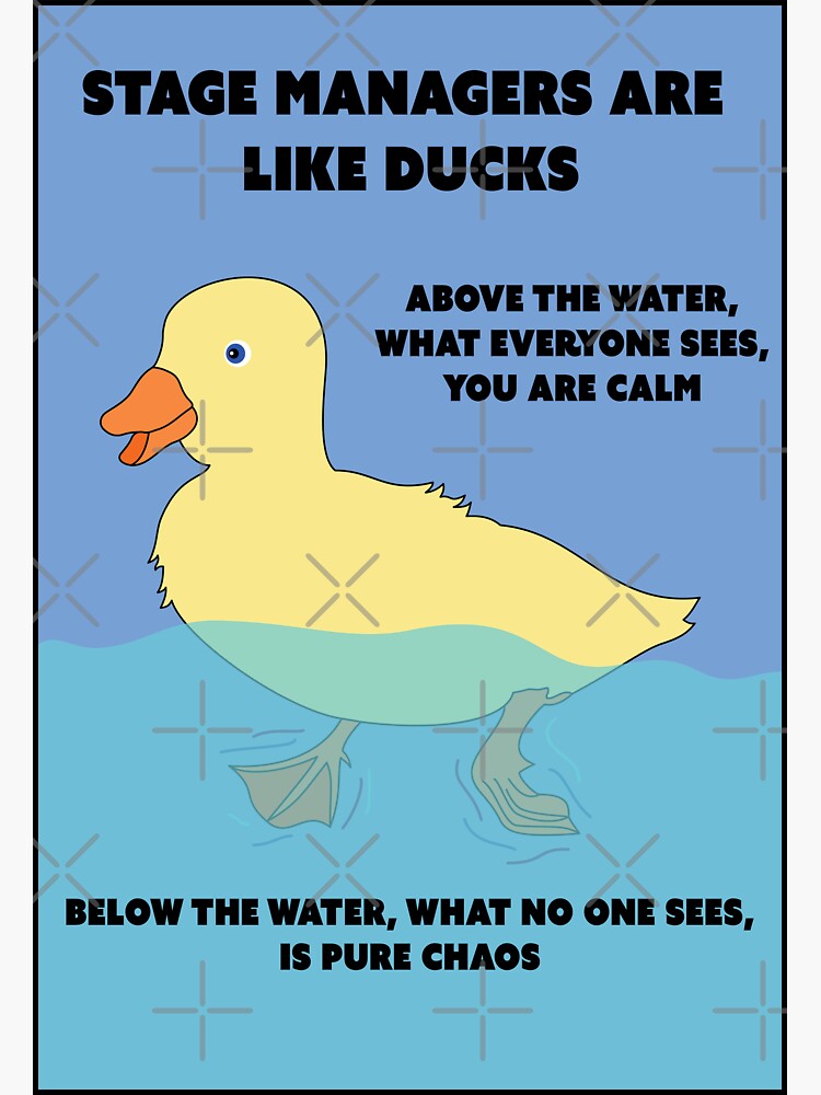 "Stage Manager Duck" Sticker for Sale by KiannasMind | Redbubble