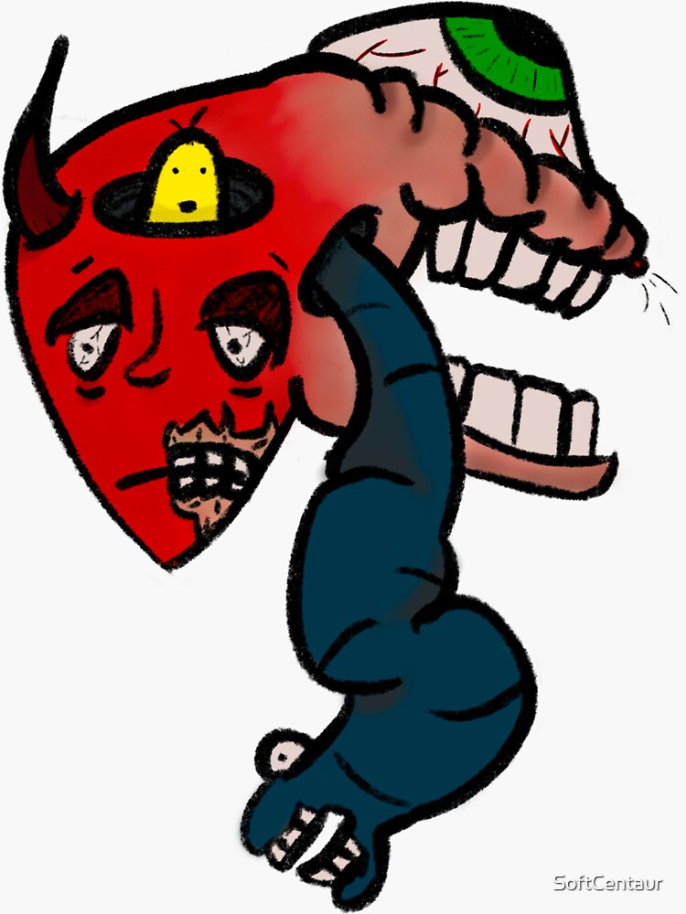 "Flesh beast" Sticker for Sale by SoftCentaur | Redbubble