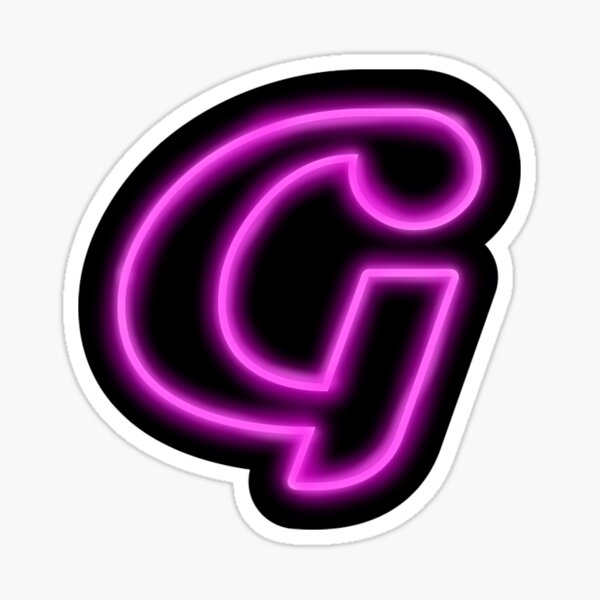 "Pink Letter G Neon Alphabet Sign" Sticker for Sale by aboltwood ...